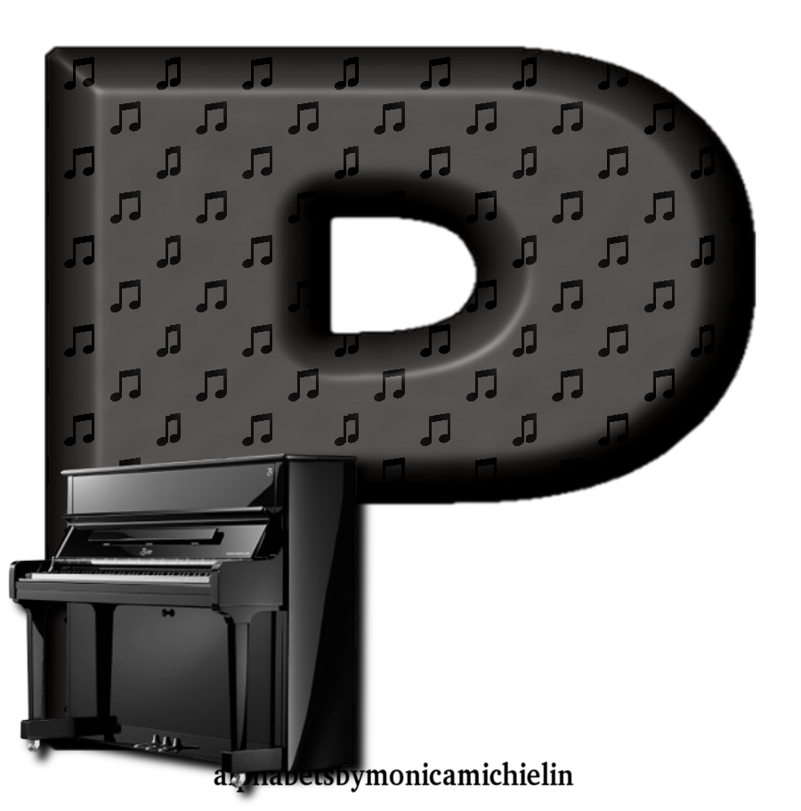 M. Michielin Alphabets: BLACK ALPHABET MUSIC NOTES PIANO, #piano, # ...