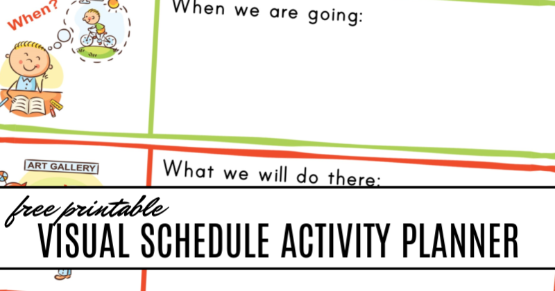 Free Printable Daily Visual Schedule Planner for Activities & Events ...