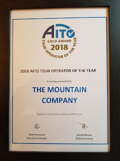 Blog for www.themountaincompany.co.uk: AITO Tour Operator of the Year 2018