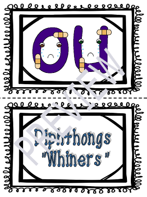 Busy Mama & Her Boys: Dipththong "Whiners" Posters, Activities ...