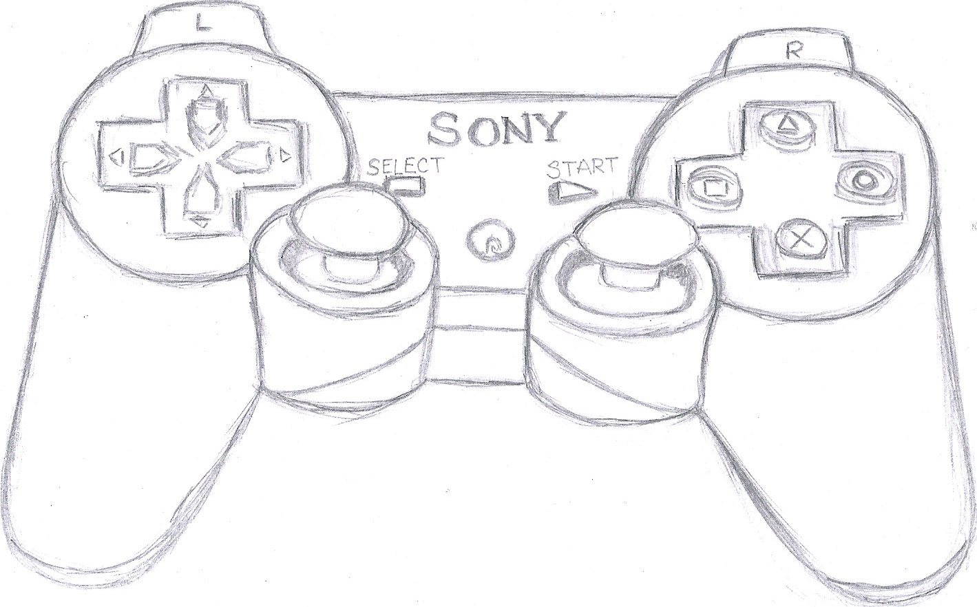 How To Draw Ps3 Controller Sketch Coloring Page