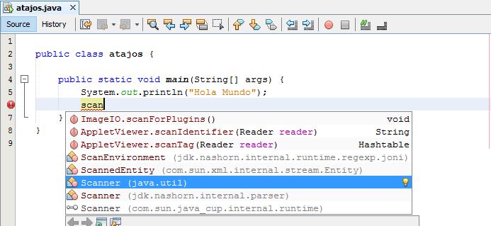 Tutoriales Java: Atajos Java en Netbeans