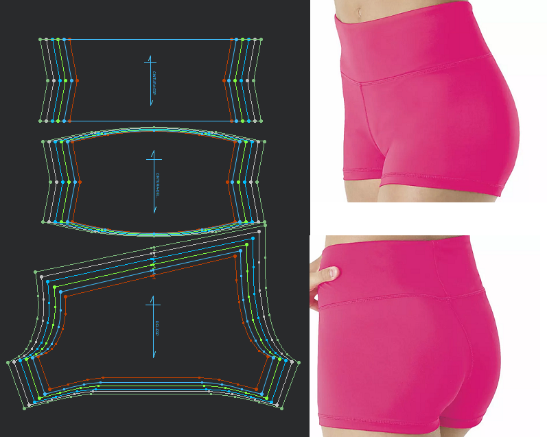 Patrones moldes short calza lycra de mujer deportivo fitness