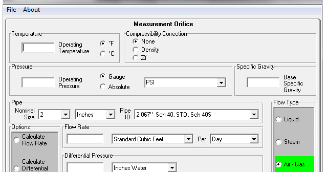 Orifice Flow Calculator
