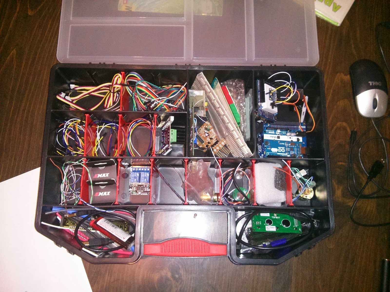 And this is where I keep various lengths of wire....