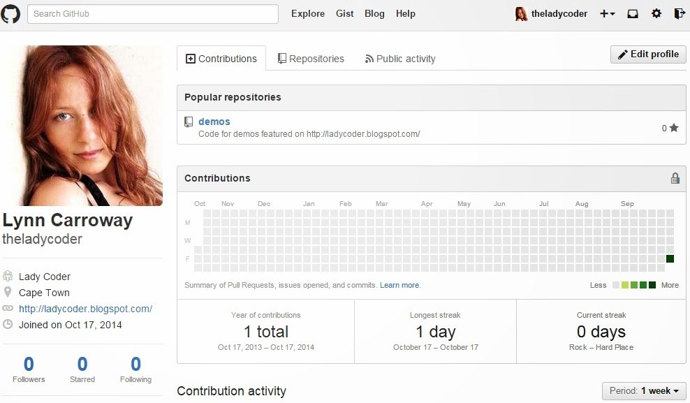 The Lady Coder - JavaScript, HTML & CSS