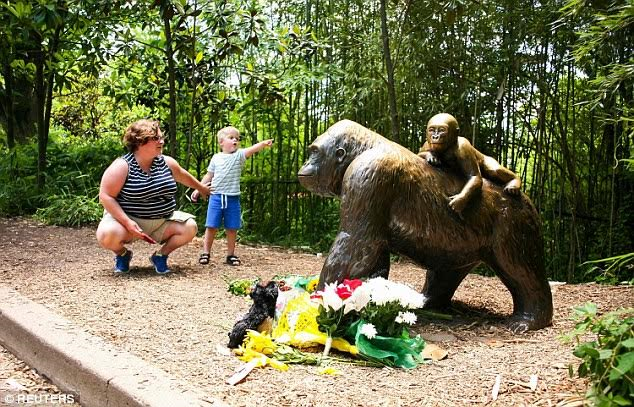 'In loving memory, Harambe 1999-2016' People gather to pay tribute to ...