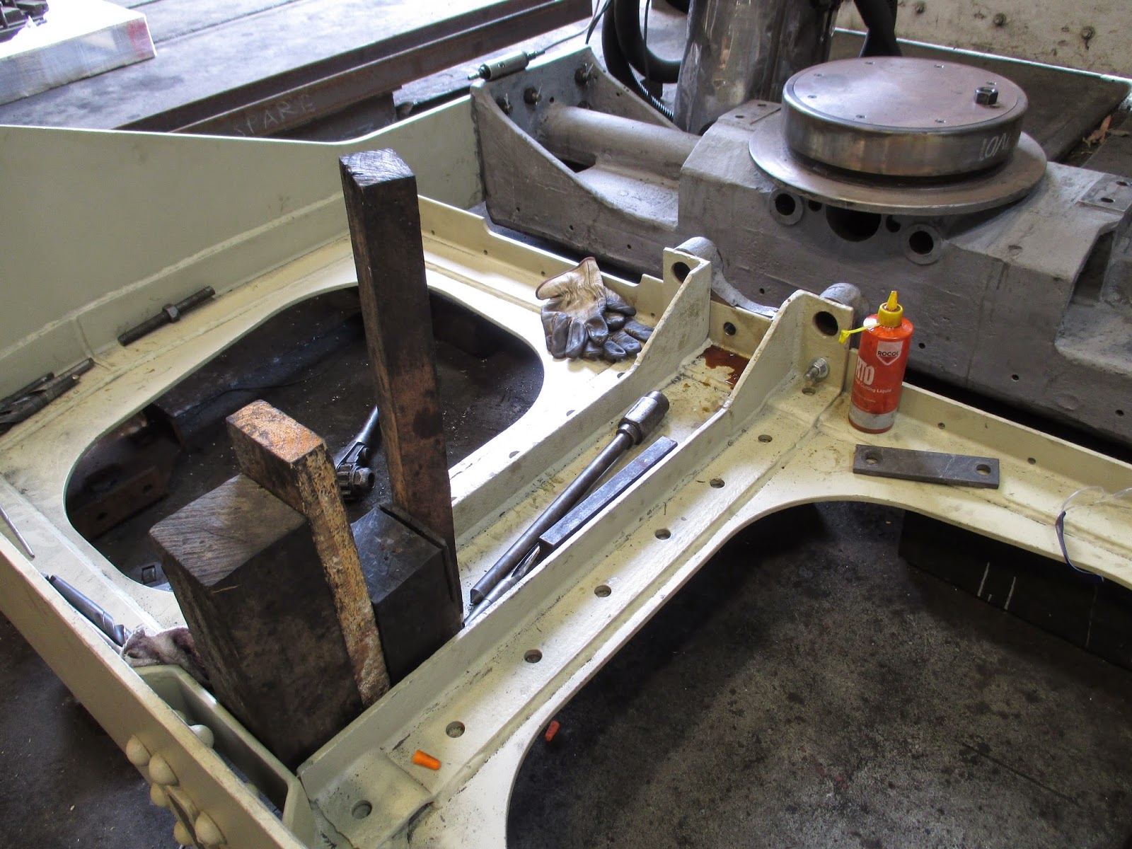 NG/G16 Boiler Cradle Progress - Puffing Billy Railway