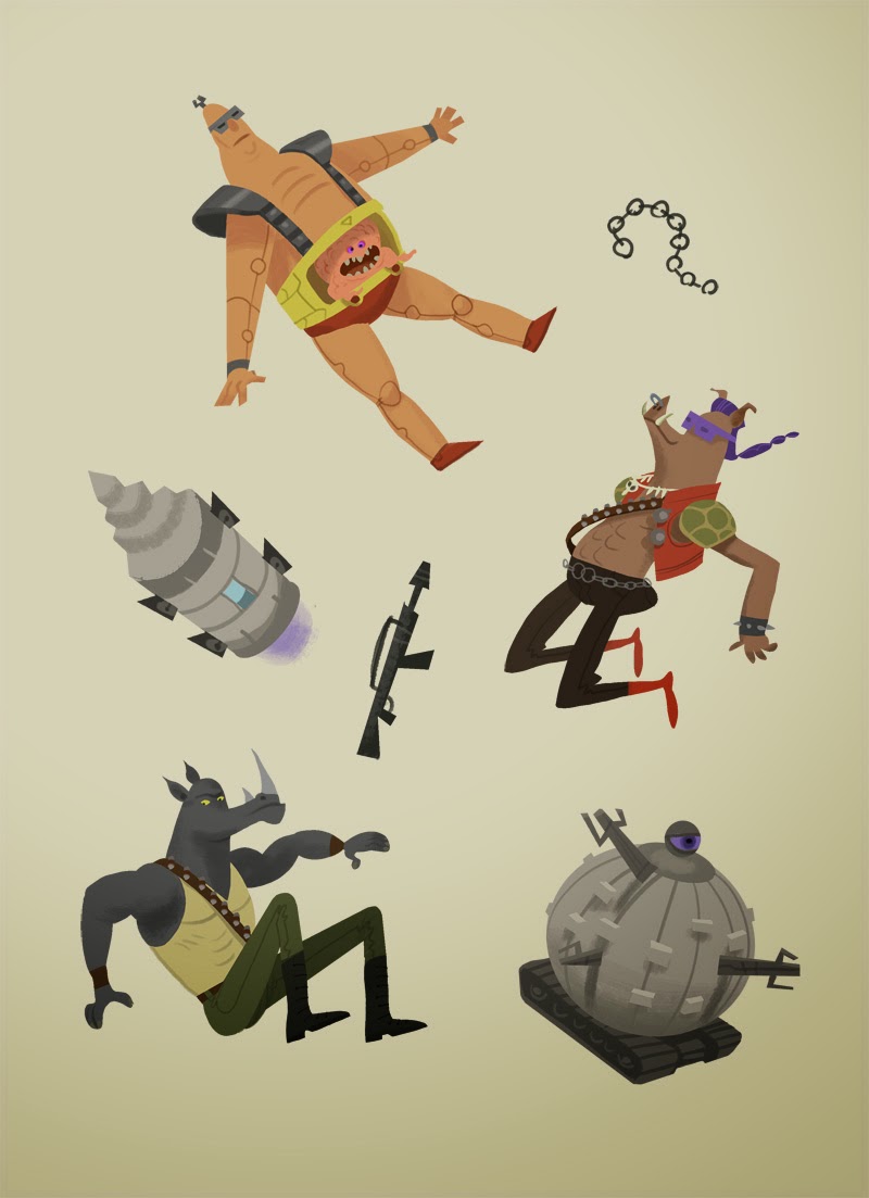 Mike Bear: Sketchbook: TMNT bad guys part 1
