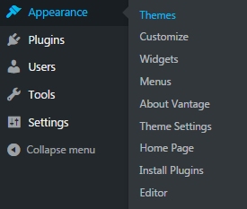 WordPress (Vantage Theme)