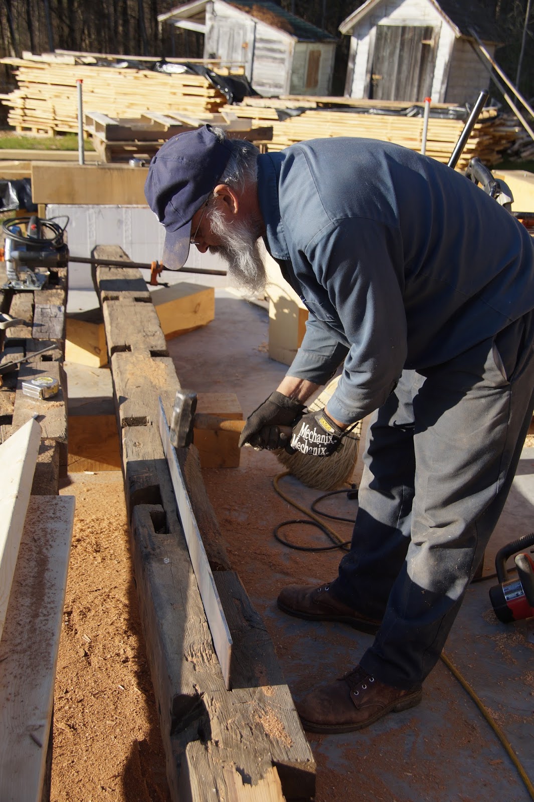 Joe's Vermont Timber Frame Workshop: Repairing Antique Timbers