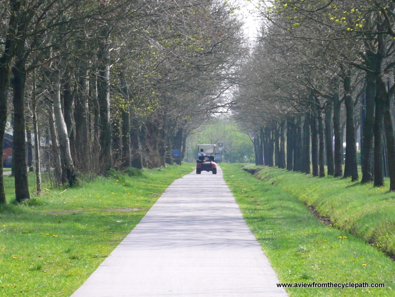 A view from the cycle path: Concrete cycle-paths. Smooth, maintenance ...