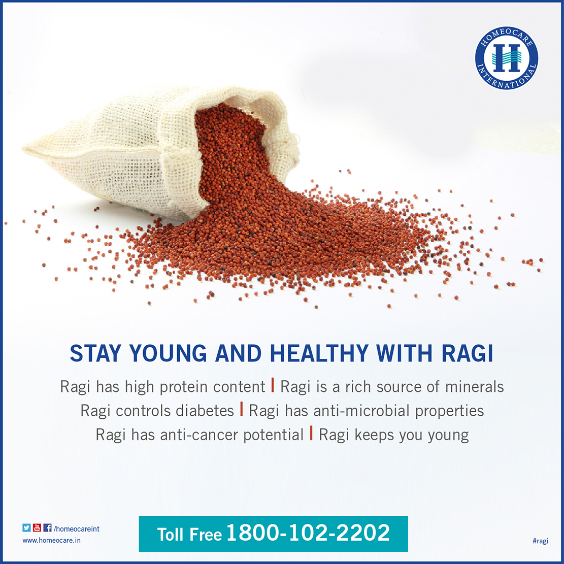 Homeocare International Pvt Ltd: Stay healthy with Ragi