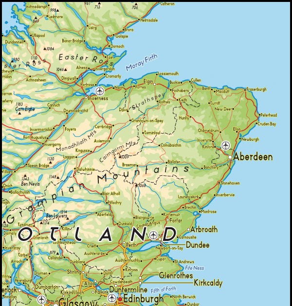 North East Scotland Regions Map | United Kingdom Map Regional City Province