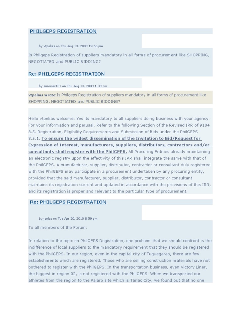 philgeps registration - philippin news collections
