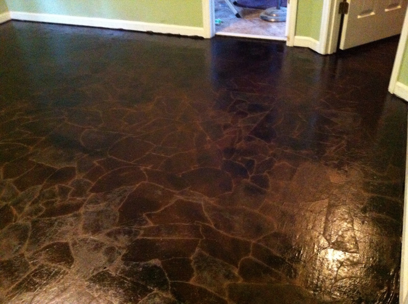 Painting Life Red & Black: Brown Paper Flooring