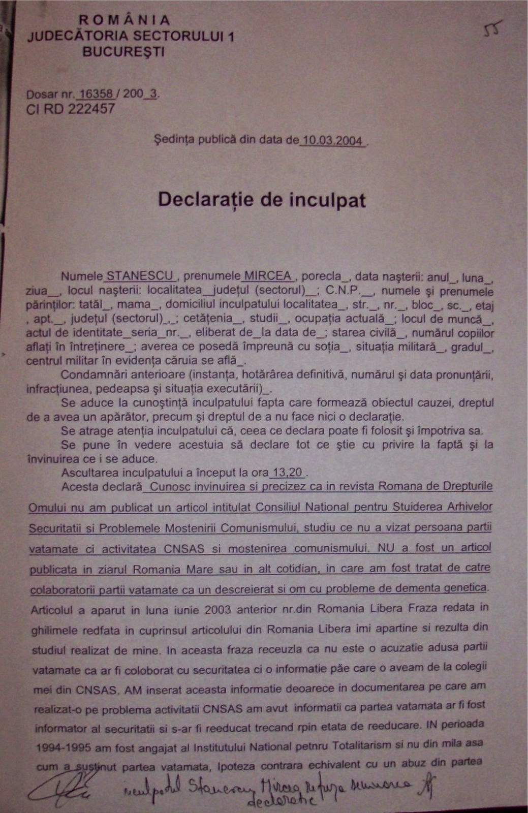 Mircea Stanescu: PROCESUL RADU CIUCEANU VS MIRCEA STĂNESCU ȘI ROMULUS ...