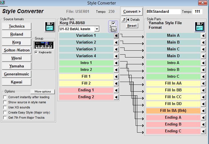 Cara Convert Style Keyboard Korg Ke Yamaha - Stylekb.blogspot.com