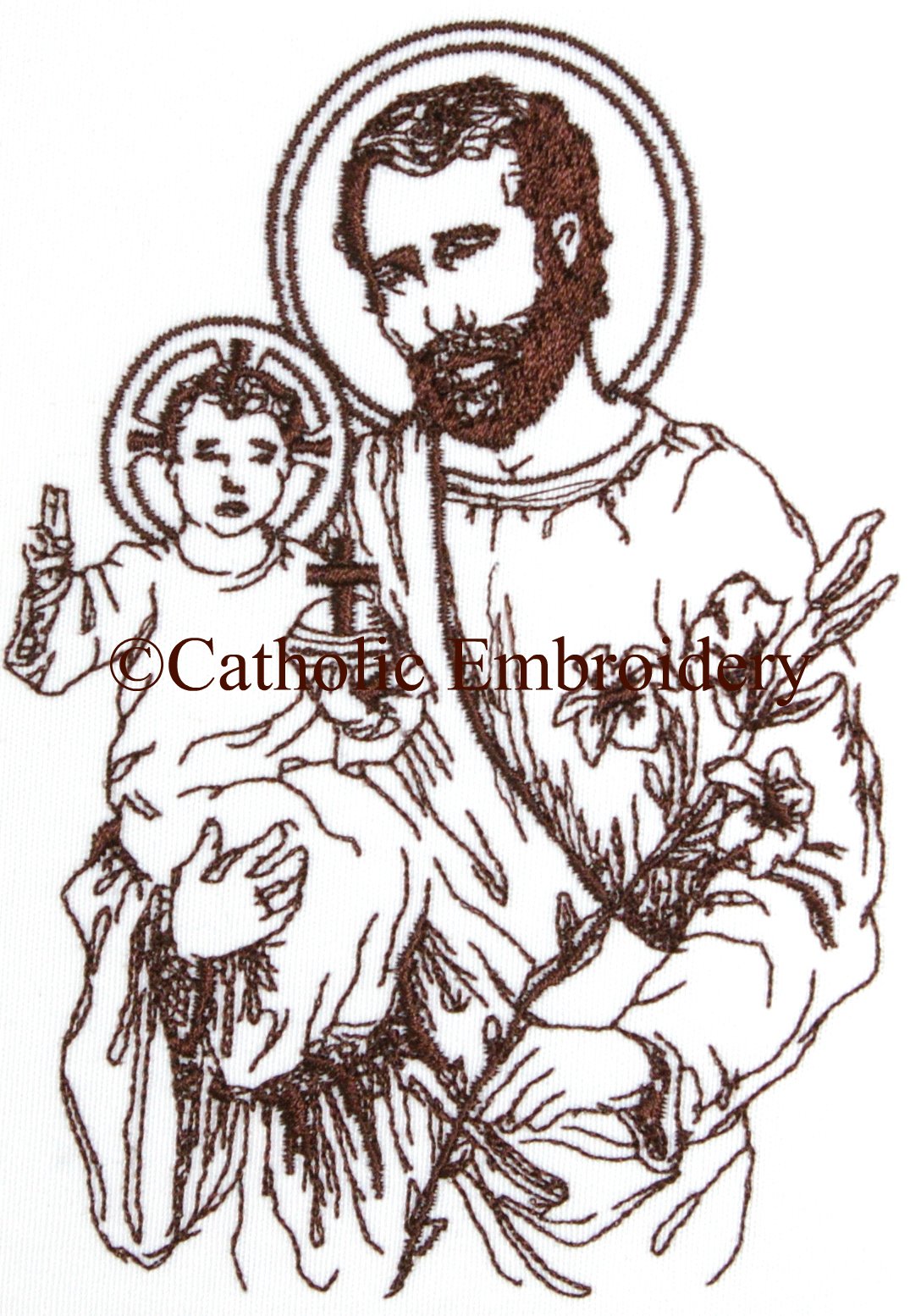 Catholic Embroidery: St. Joseph the Worker