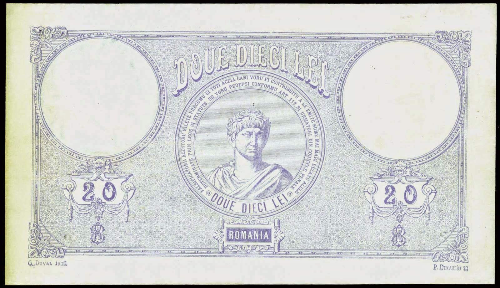 Romania 20 Lei banknote 1895|World Banknotes & Coins Pictures | Old ...
