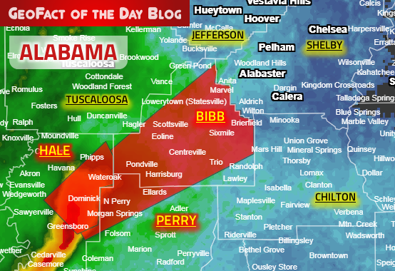 GeoFact of the Day: 12/16/2019 Alabama Tornado Warning 4