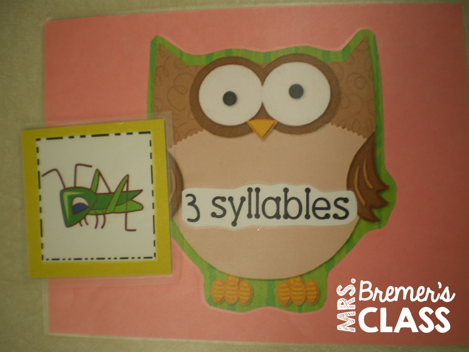 Literacy Center Activities for Kindergarten | FREE Syllable Sorting ...