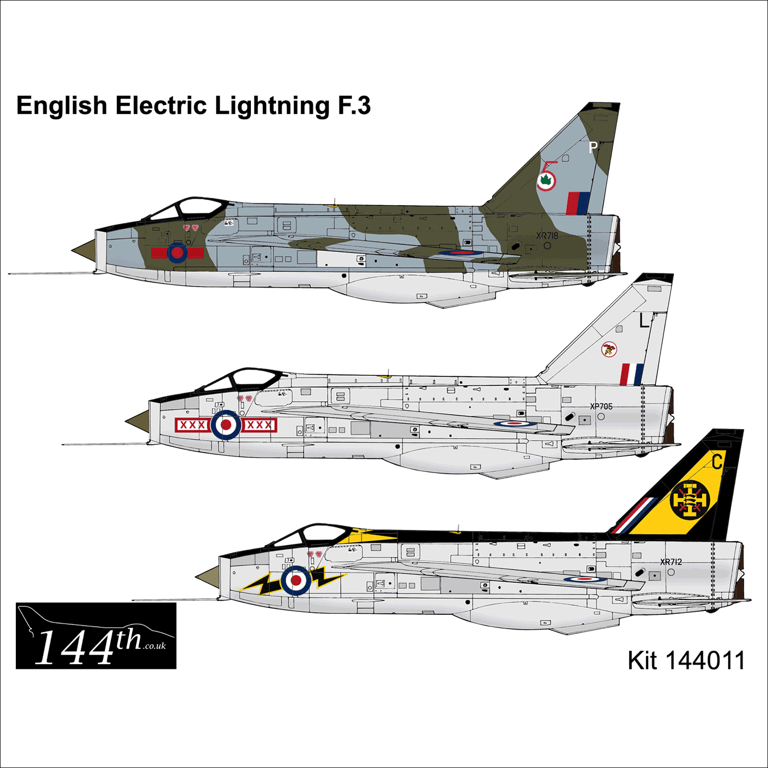 Kampfgruppe 1/144: 1/144 English Electric Lightnings Kits and Decals ...
