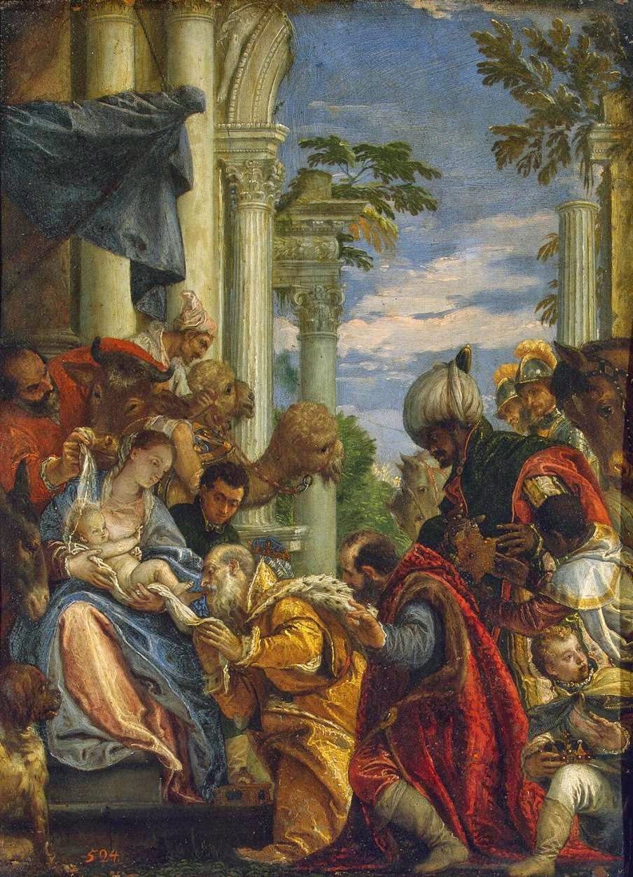 Le Muse : PAOLO VERONESE: "Adorazione dei Magi", 1570s, Oil on copper ...
