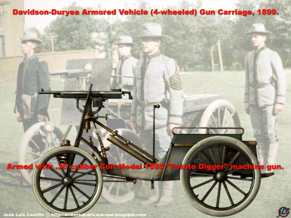 Armored Cars in the WWI: Davidson-Duryea Armored Vehicle Gun Carriage ...