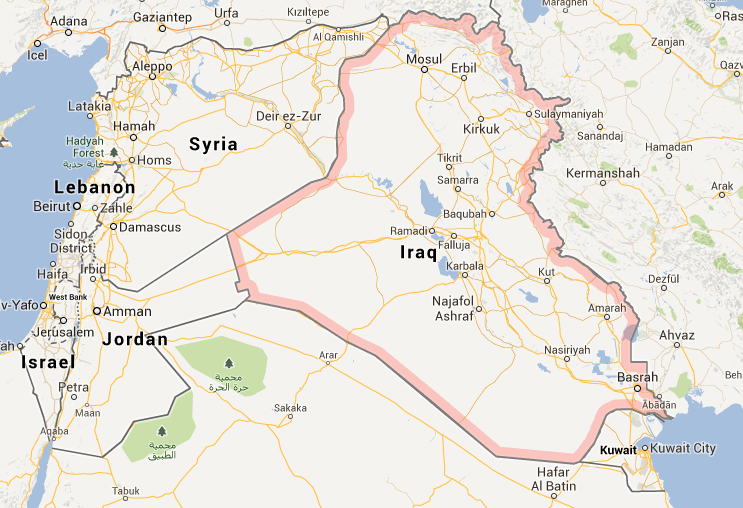 Iraq And Israel Map