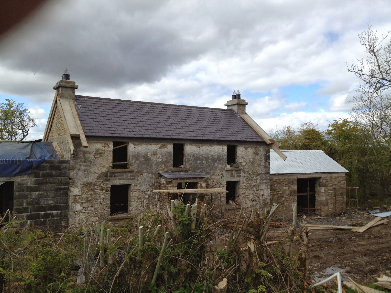Irish Vernacular Farmhouse restoration: Images of restoration works to ...