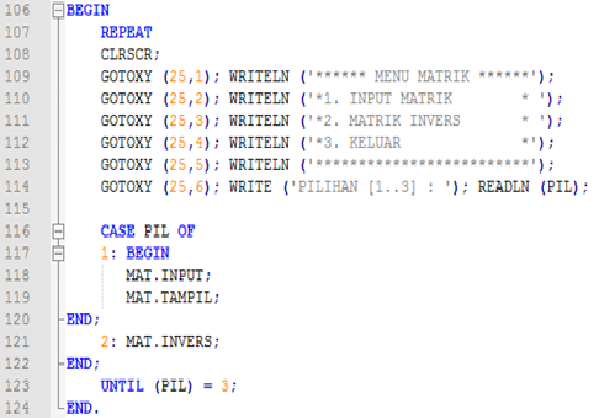 Dhana Eka Saputra: LAPORAN AKHIR ALIN MEMBUAT MENU MATRIKS