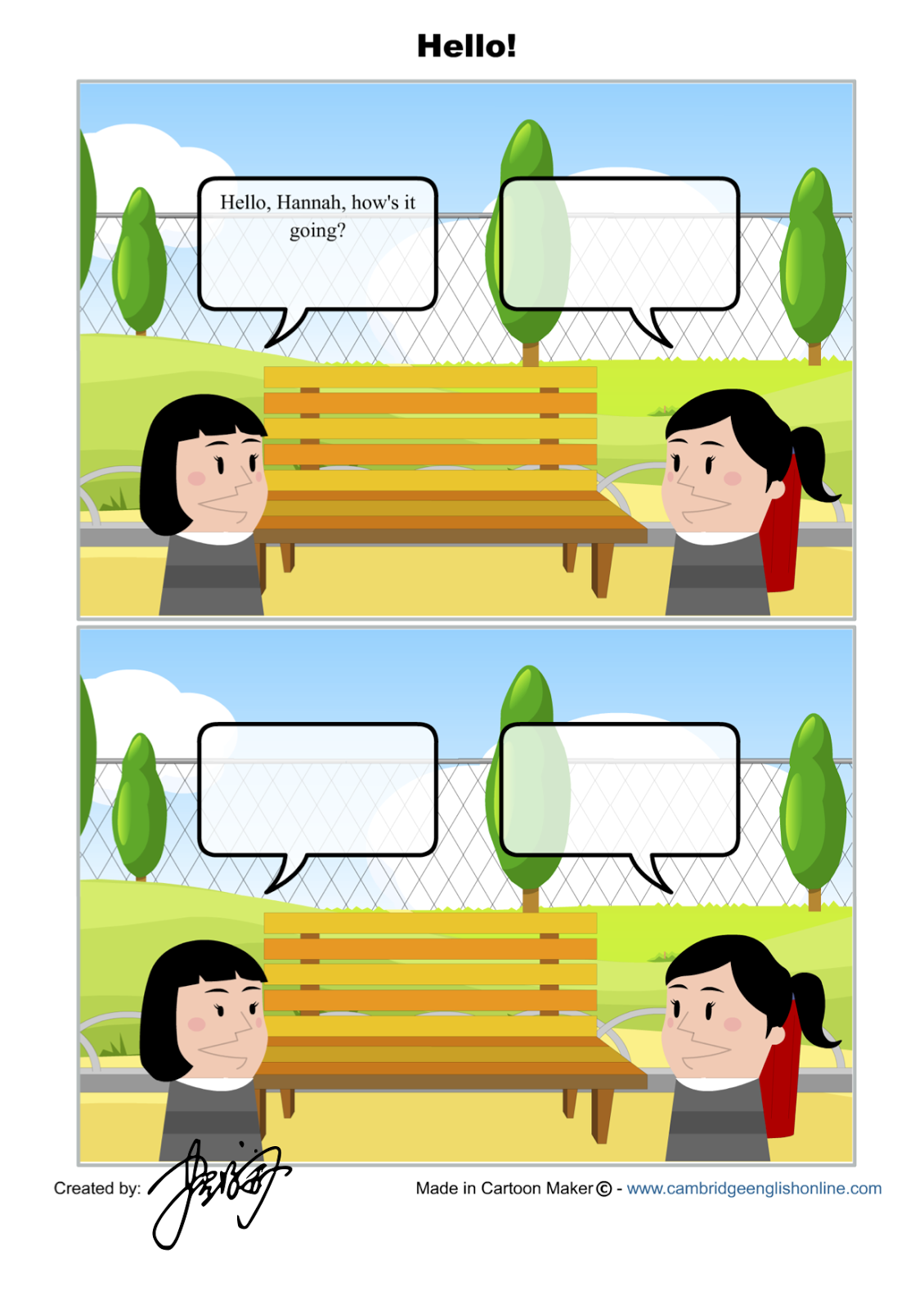 bowen's little shed for elt: CambridgeEnglishOnline Cartoon Maker ...