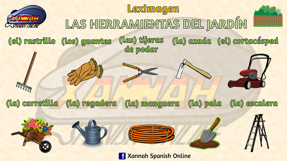 Xannah Spanish Online: LexImagen: garden tools