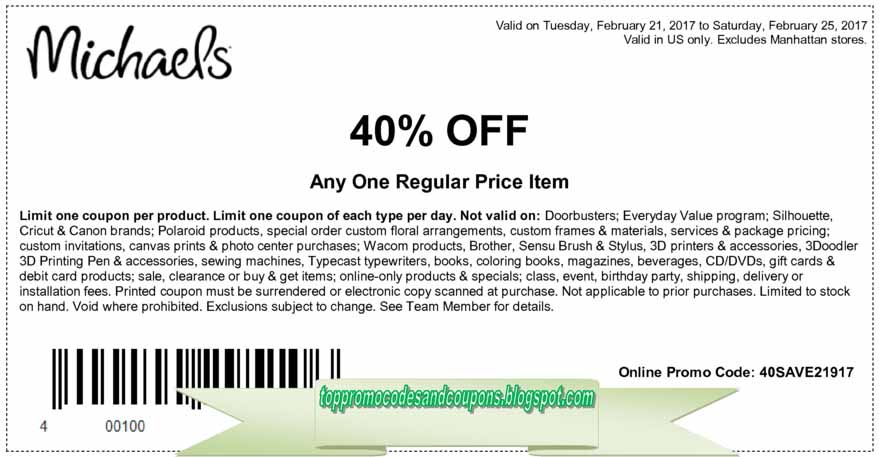 Free Promo Codes and Coupons 2023: Michaels Coupons