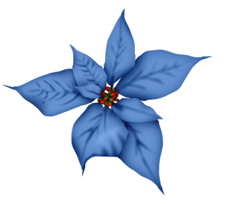 Flowers of Christmas in Blue Clip Art. - Oh My Fiesta! in english