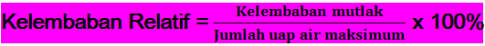 Rumus Hitung Kelembaban Relatif dan Absolut - Guru Geografi