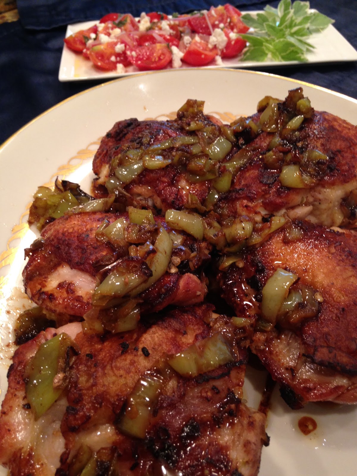 Cooking with Chez Cindy: ChezCindy: Chicken Thigh Peperonata
