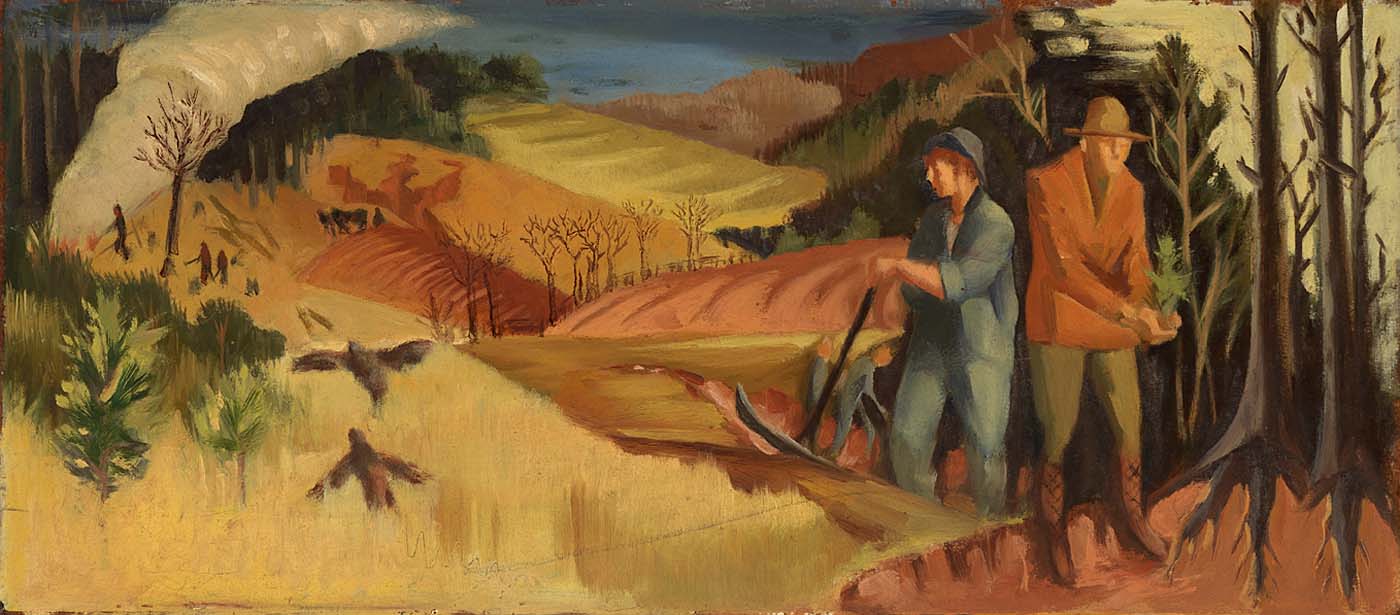 New Deal of the Day: New Deal Tree Art (1/5): "Reforestation"