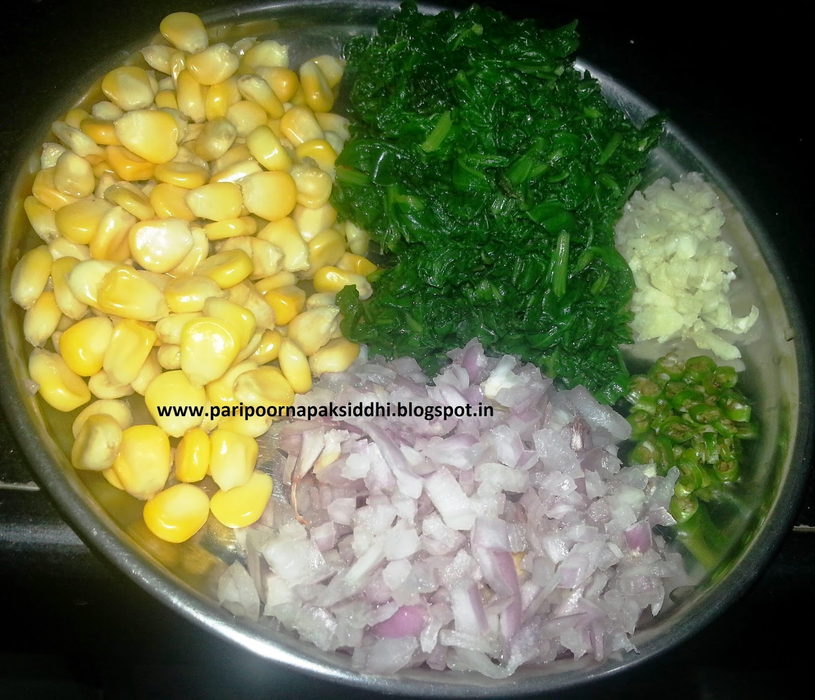 Paripoorna Paksiddhi : CHEESY SPINACH & CORN SANDWICH