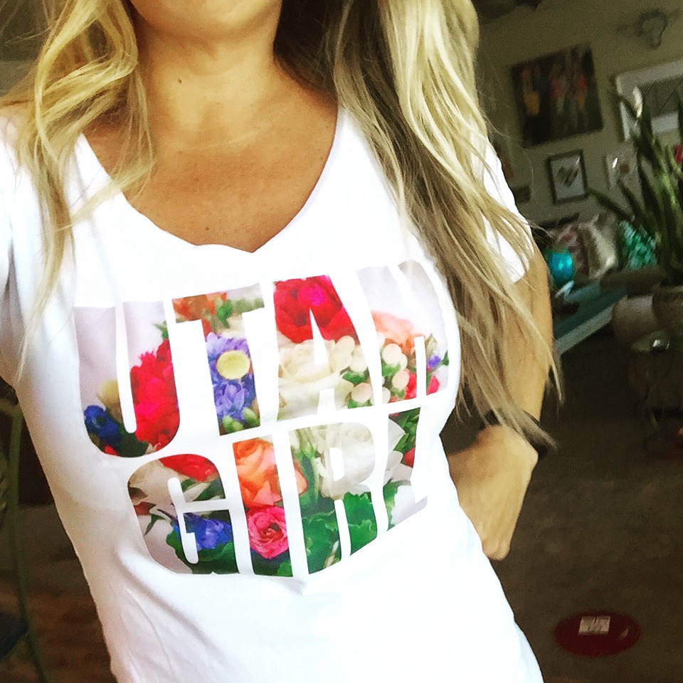 restlessrisa: UTAH GIRL iron on shirt DIY