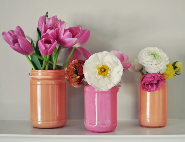 diary of a mod housewife: Pretty Painted Jars