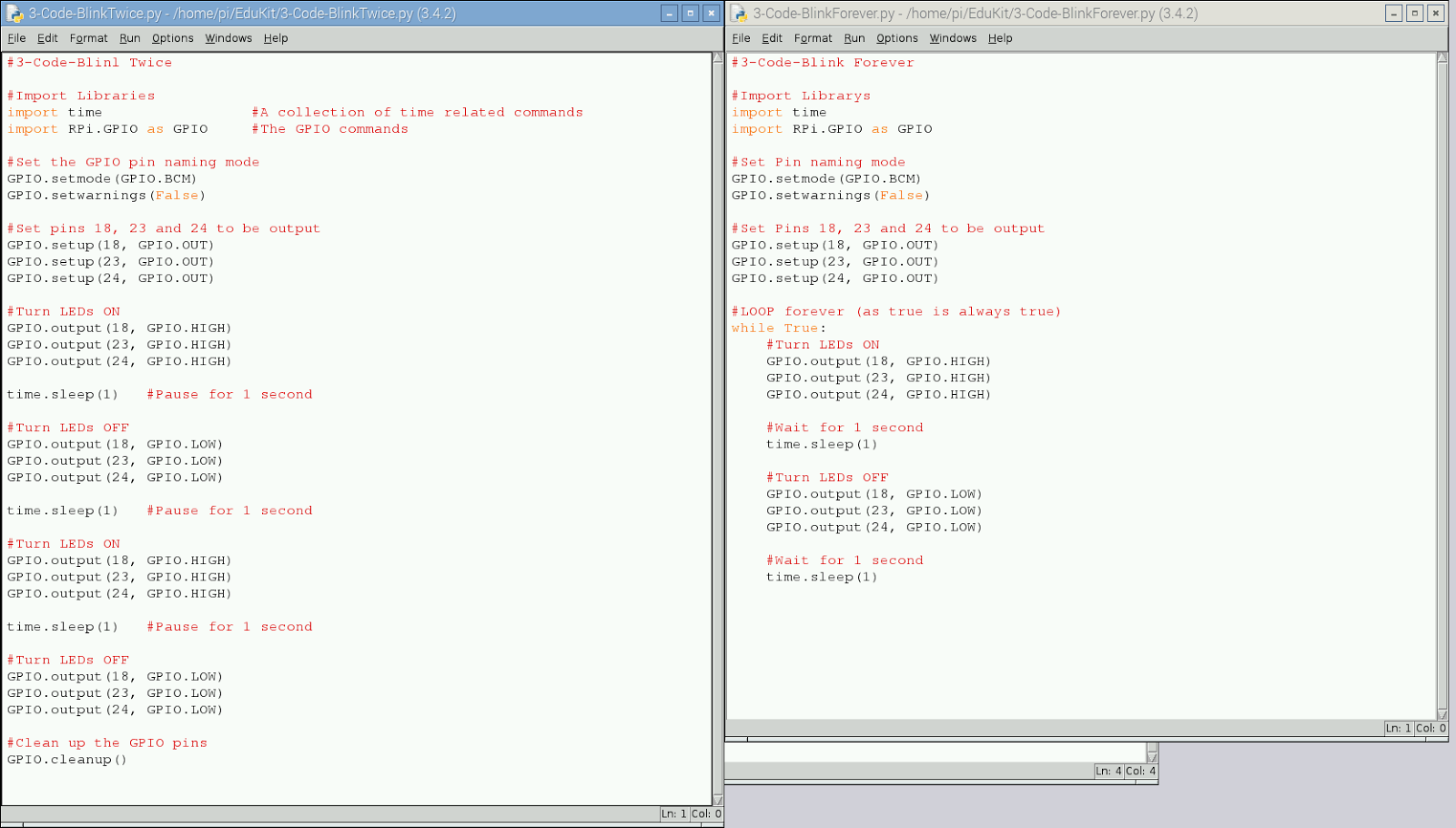 Bit of Raspberry Pi and Arduino: Raspberry Pi CamJam EduKit 1 Part 1 Worksheets 1 to 4