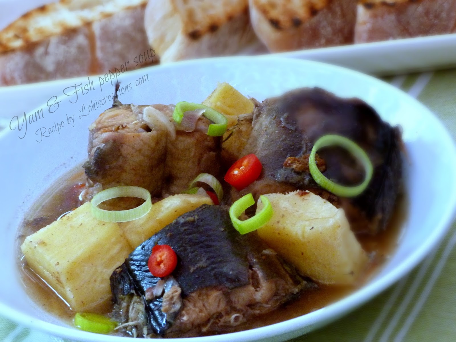 AFRILIGHT ~ BELLE'S KITCHEN: Yam and Fish Pepper soup