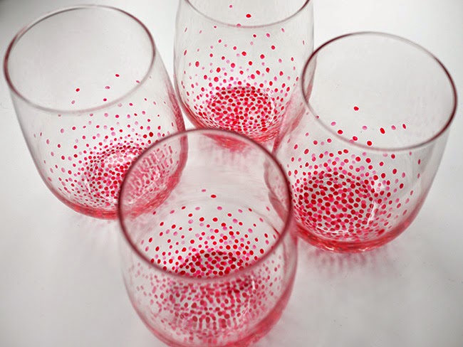 Kristina does the Internets: DIY Polka-Dotted Wine Glasses
