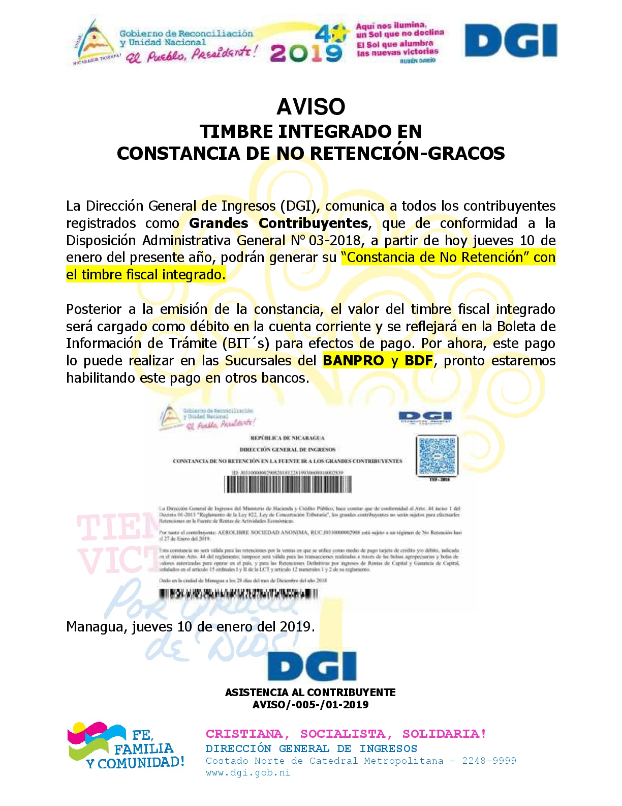 Consultas de Interés: DGI: Aviso sobre Constancias de No Retención IR ...