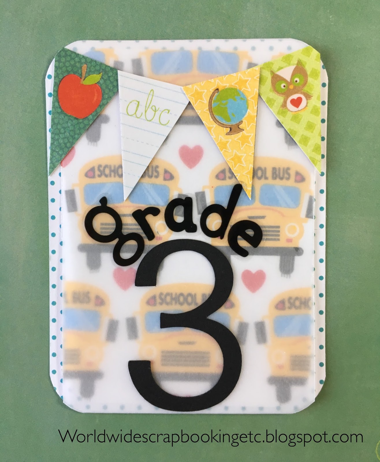 Worldwide Scrapbooking Etc.: DIY Back to School Project Life Card