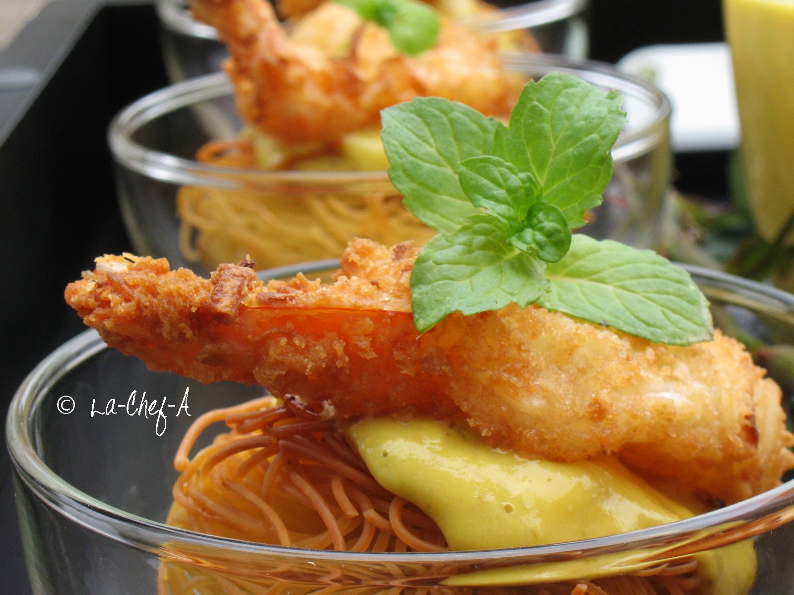 La Chef-A: KATAIFI CU CREVETI