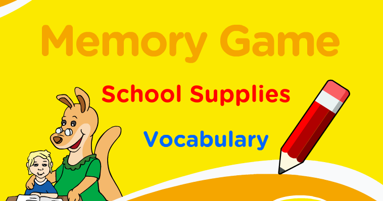 Outstanding Students: School supplies - MEMORY GAME