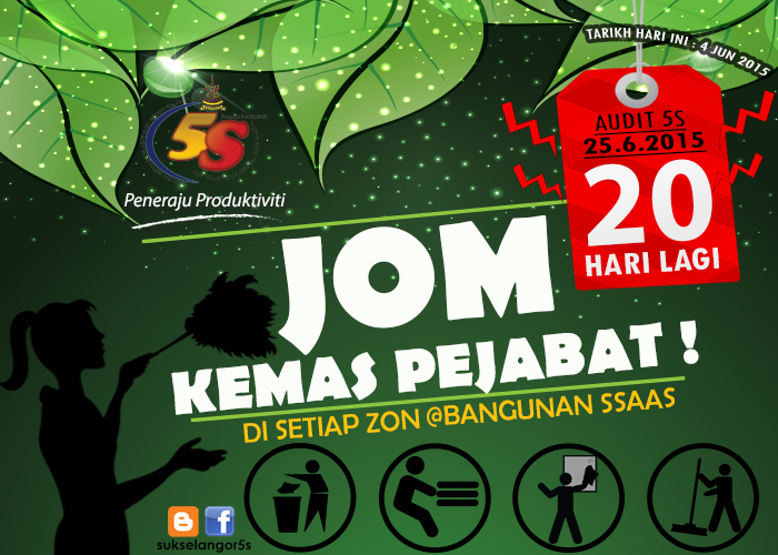 Promosi EKSA Pejabat SUK Selangor: COUNTDOWN! LAGI 20 HARI AUDIT 5S..